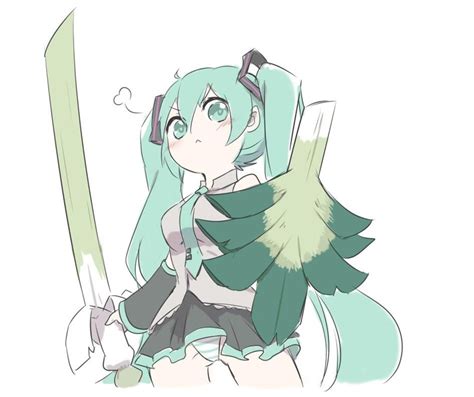 Hatsune Miku And Sirfetchd Pokemon And 1 More Drawn By Nejikyuu