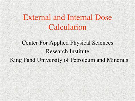 Solution External And Internal Dose Calculation Radiobiology For