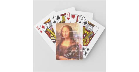 Mona Lisa Fibonacci Spiral Custom Text Playing Cards Zazzle