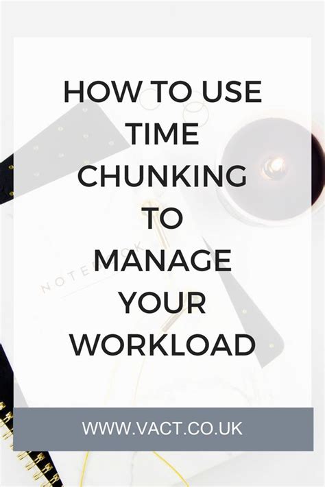 Time Chunking To Manage Your Workload Time Management Skills Effective Time Management