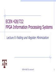 FPGA Information Processing Systems Folding And Register Course Hero