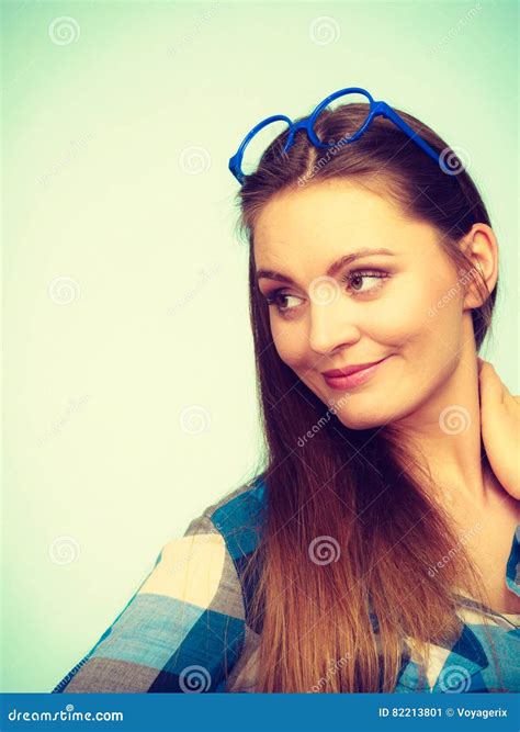 Attractive Nerdy Woman In Weird Glasses Royalty Free Stock Image CartoonDealer Com