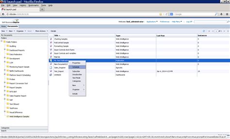 Create Publication To Schedule Webi Report To Dyna Sap Community