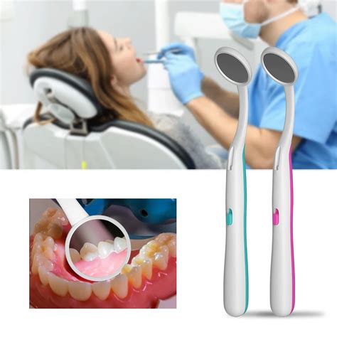 Espejo Dental Antiniebla Con Luz Herramientas Dentales Port Tiles