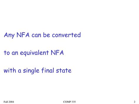 Ppt Single Final State For Nfa Powerpoint Presentation Free Download