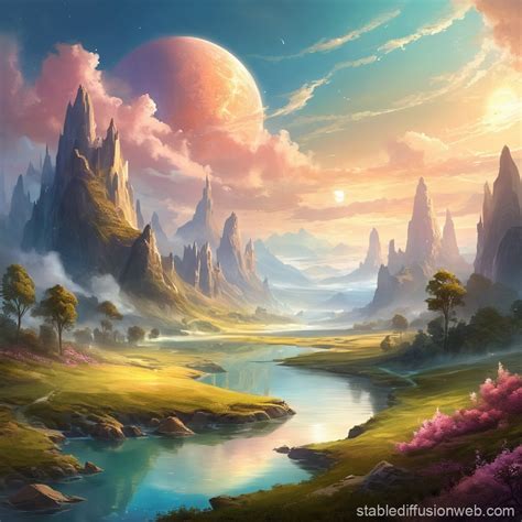 Reality Defying Landscape Stable Diffusion Online