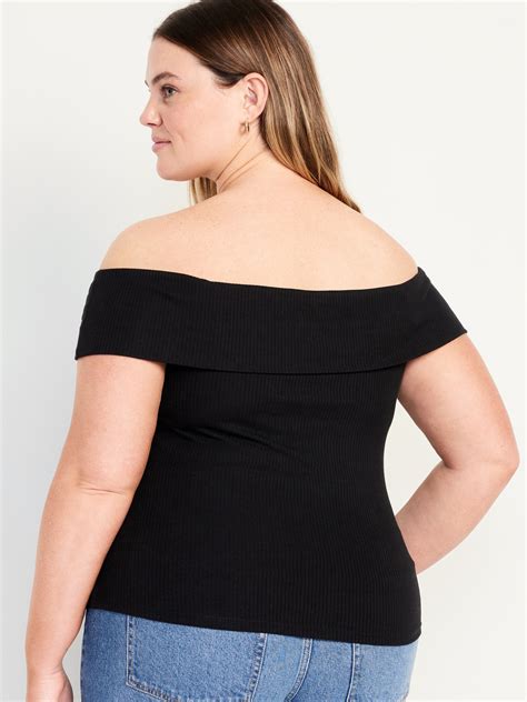 Off Shoulder Ribbed Top Old Navy