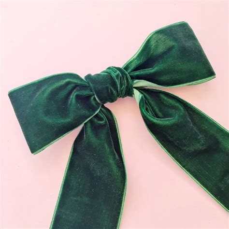Forest Green Velvet Bow Christmas Tree Bows Hair Bow Etsy Uk