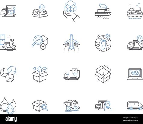 Logistic Business Outline Icons Collection Logistics Business