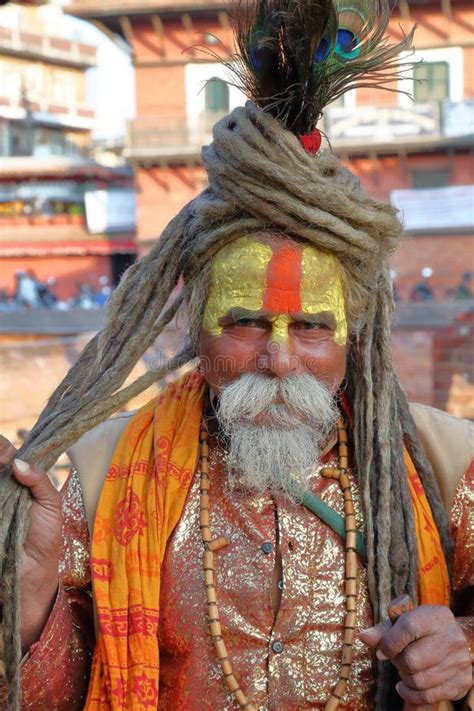 Patan Nepal December 21 2014 Portrait Of A Sadhu Holy Man At