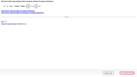 Solved Solve the initial value problem below using the | Chegg.com