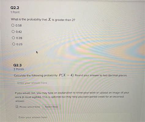 Solved Q2 Discrete Random Variables 4 Points The Discrete