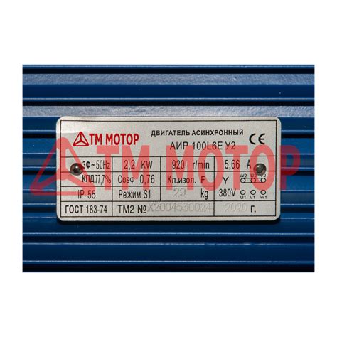 Электродвигатель АИР 100L6E 2,2 кВт 1000 об/мин со встроенным ...