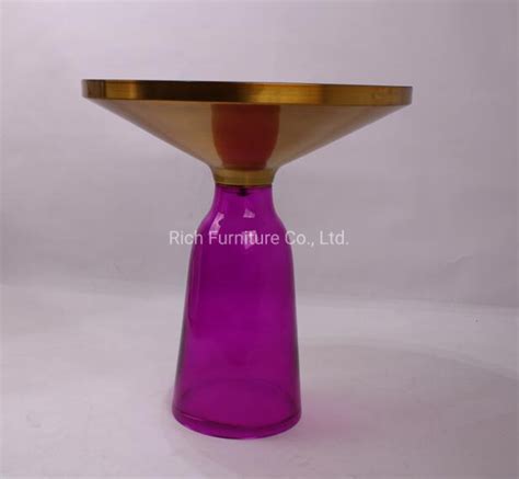 Nordic Elegant Coffee Table Round Tempered Glass Top Side Table