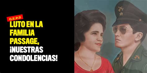 Luto En La Familia Passage ¡nuestras Condolencias