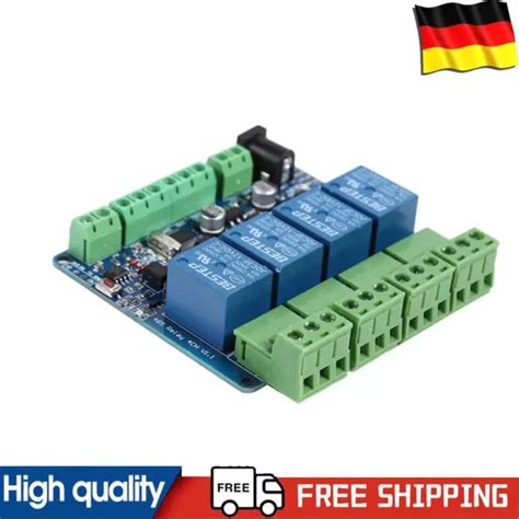 Rs485 Ttl Modbus Rtu Relay Switch Board 4 Way Optocouplers Isolate Input Output £8 39 Picclick Uk
