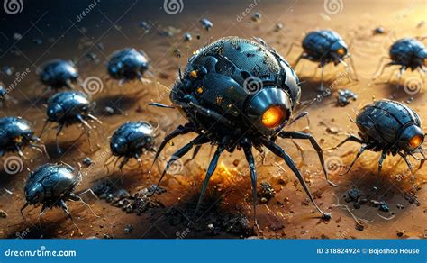 The Nanite Swarm Billions Of Microscopic Nanobots Forming Collective