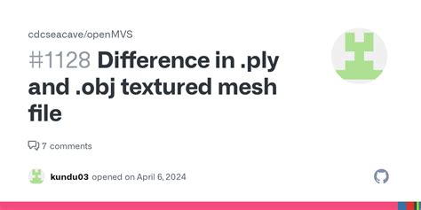 Difference In Ply And Obj Textured Mesh File · Issue 1128