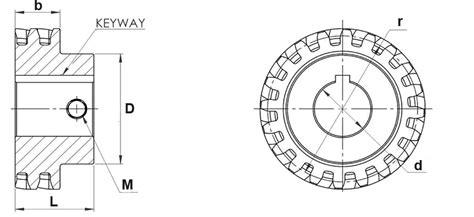 Helical Gear Engineering Drawing