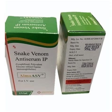 Aima Asv Snake Venom Antiserum Ip At ₹ 575piece Anti Snake Venom In