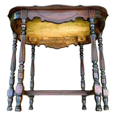 Edwardian Style Mahogany Rectangular Scalloped Console Table Chairish