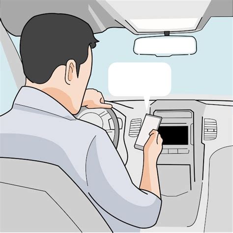 Premium Vector Driver Holding Cellphone While Driving