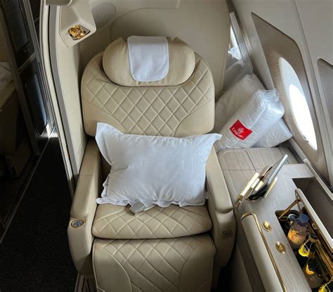 Review New Emirates First Class Airbus A380 Dxb Iah One Mile At