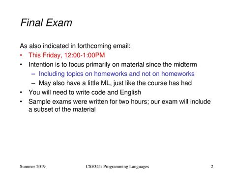 Cse341 Programming Languages Lecture 26 Course Victory Lap Ppt Download