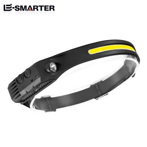 Linterna Frontal De Inducción Lámpara Led Cob Con Sensor Batería