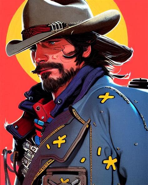 Lexica Mccree From Overwatch Cyber Space Cowboy Character Portrait