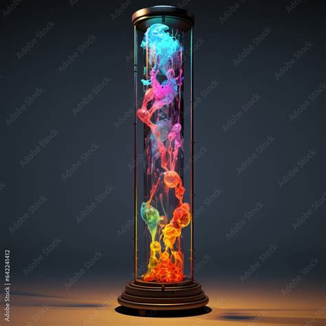 Oscillating Water Column Diagram With Blue Orange Purple Pink Colors Generative Ai Stock