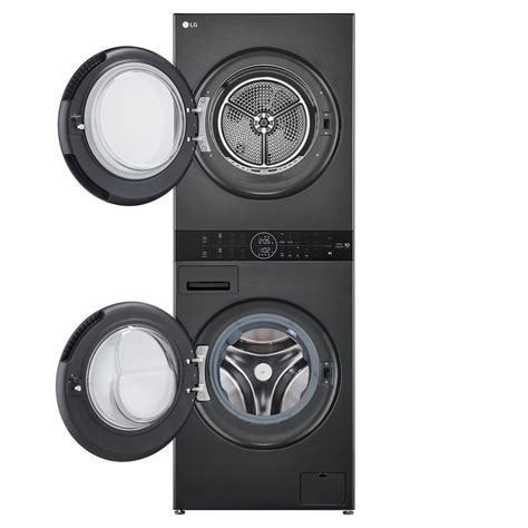 Lg 12 9kg Washtower™ All In One Stacked Washer Dryer In Black Wwt