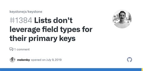 Lists Don T Leverage Field Types For Their Primary Keys Issue 1384