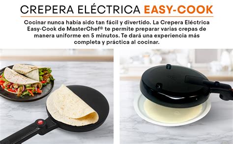Masterchef Crepera El Ctrica De Cm Para Crepas Y Hot Cakes Con Control Autom Tico De
