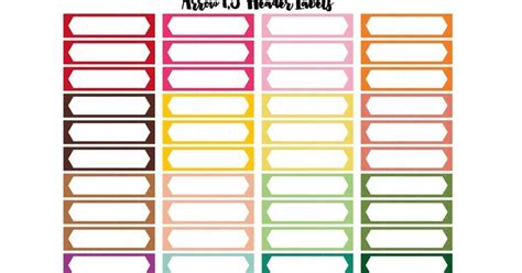 1 5 Arrow Header Labels Free Planner Printable