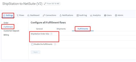 Configure Fulfillment Flow Nova Module Help