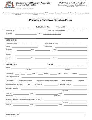 VACCINE PREVENTABLE DISEASE INVESTIGATION Doc Template PdfFiller
