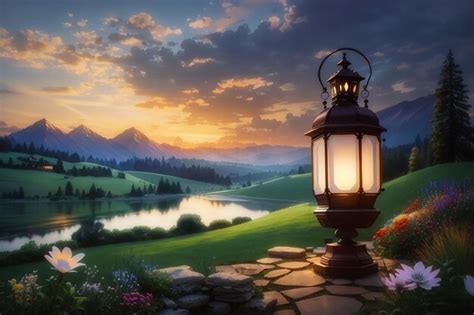 Premium Photo Beautiful Scenery With Lamp