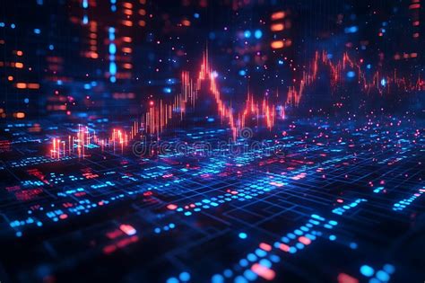 Financial Data Analysis Visualization With Digital Technology And Stock Market Trend Stock
