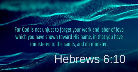 Daily Bible Verse Work And Leadership Hebrews 610 Nkjv