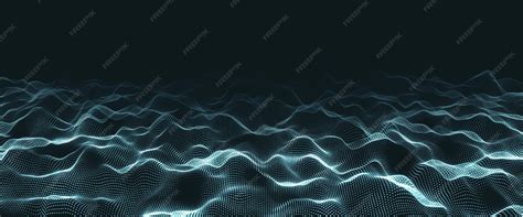 Premium Photo Digital Wave Background