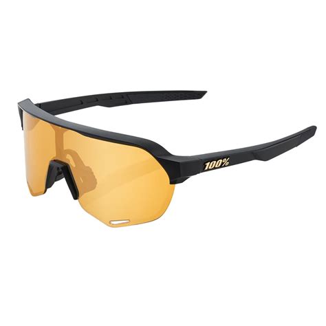 100 Mtb Sport Glasses S2 Matte Black Soft Gold Mirror Maciag Offroad