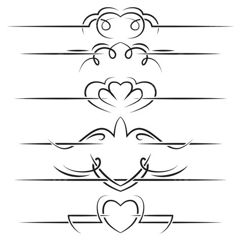 Vintage Set And Border With Swirls Abstract Scroll Design Vector