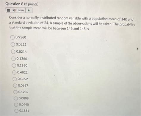solved consider a normally distributed random variable with