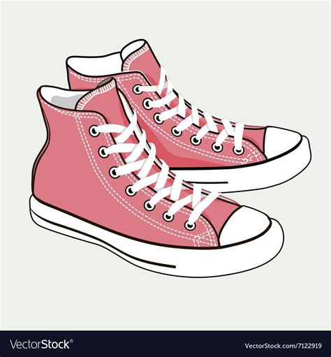 Pink Cartoon Sneakers Royalty Free Vector Vectorstock Sneakers
