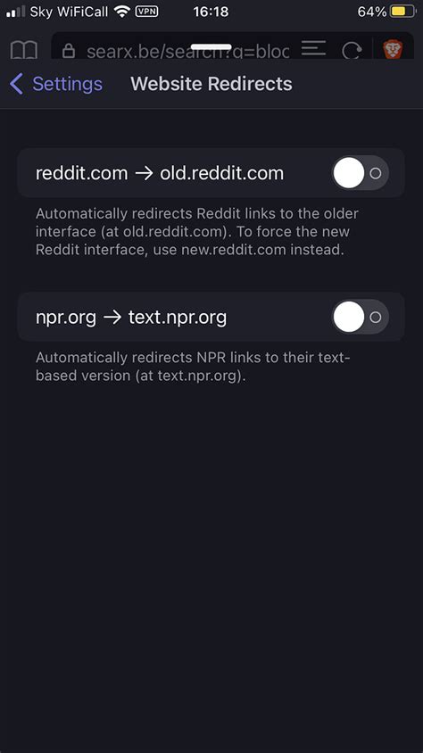 Custom Redirects In Brave Mobile Ios Requests Brave Community