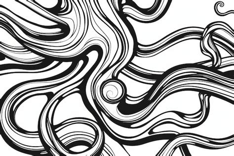 Premium Photo A Monochrome Abstract Illustration With Wavy Lines