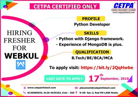 Cetpa Infotech Pvt Ltd On Linkedin Cetpa Pythondevelopertrainee