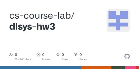 GitHub Cs Course Lab Dlsys Hw3