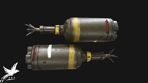 3d Model Landmine Empty Grenade Vr Ar Low Poly Cgtrader